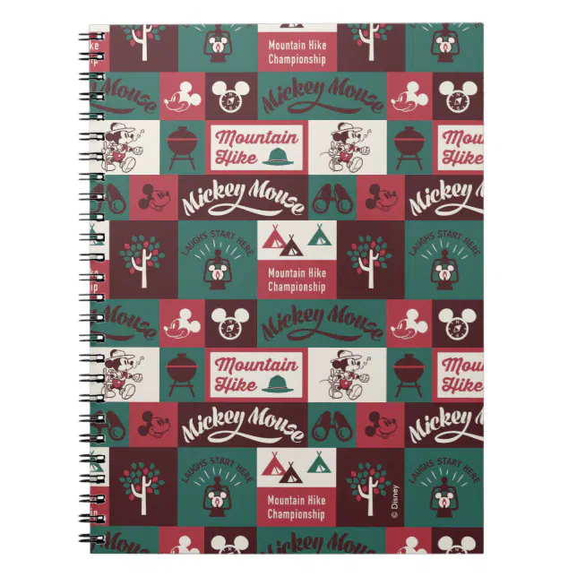Mickey | Outdoor Adventure Pattern Notebook | Zazzle