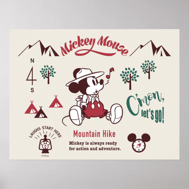 Mickey | Ready for Action and Adventure Poster | Zazzle