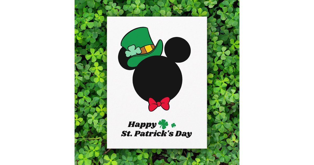 Mickey | St. Patrick's Day Icon Postcard | Zazzle