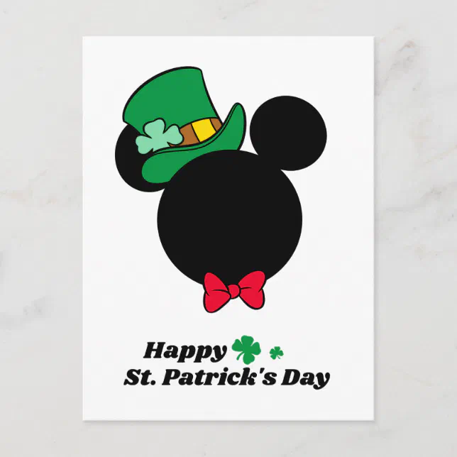 Mickey | St. Patrick's Day Icon Postcard | Zazzle
