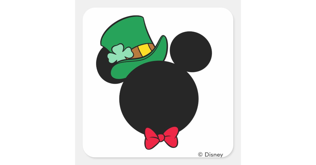Mickey | St. Patrick's Day Icon Square Sticker | Zazzle
