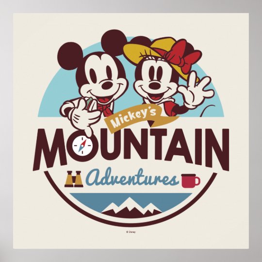 Mickey's Mountain Adventures Poster | Zazzle.com