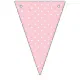 Micro Polka Dot White - Pink Bunting Flags | Zazzle