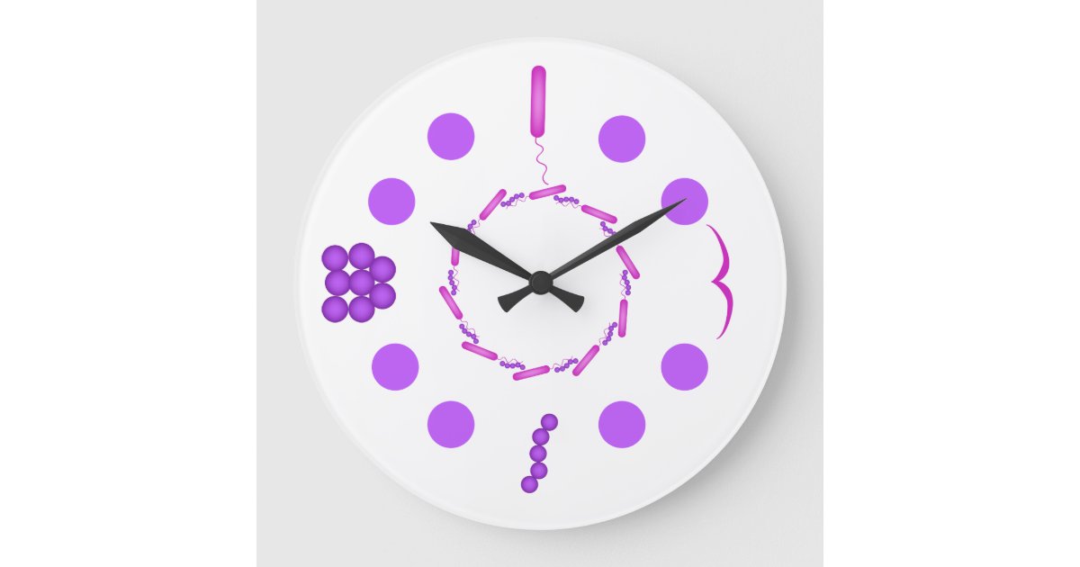Microbiology Large Clock | Zazzle