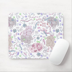 Microbiology Pattern Mouse Pad | Zazzle