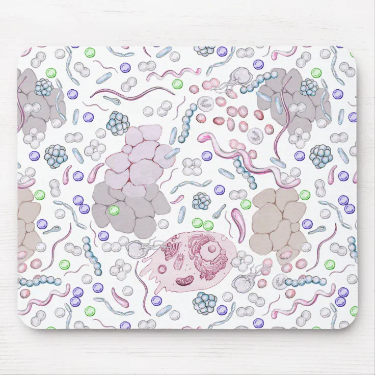 Microbiology Pattern Mouse Pad | Zazzle