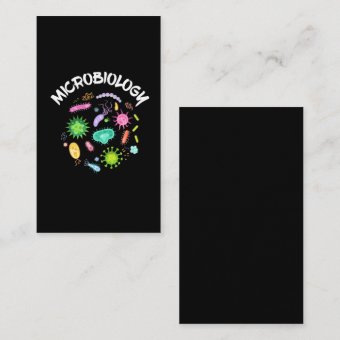 Microbiology Scientist Bacteria Microscope Business Card | Zazzle