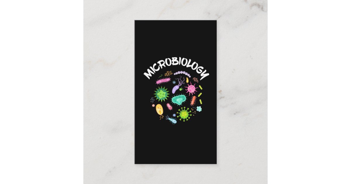 Microbiology Scientist Bacteria Microscope Business Card | Zazzle