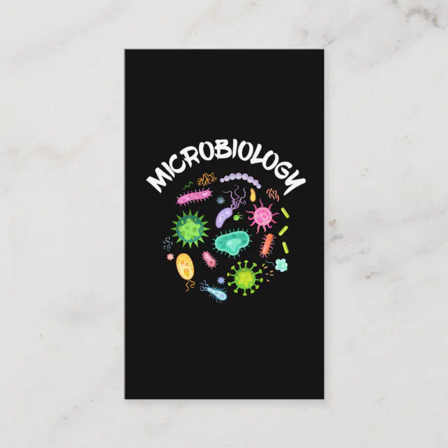 Microbiology Scientist Bacteria Microscope Business Card | Zazzle