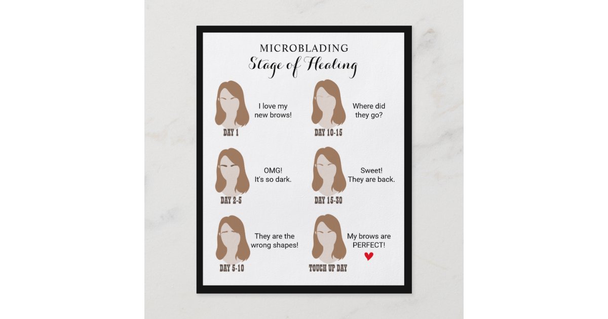 Microblading Aftercare Instruction Classy Framed Flyer | Zazzle.com