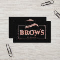 Microblading artist in rose gold glitter business card | Zazzle