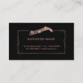 Microblading artist in rose gold glitter business card | Zazzle
