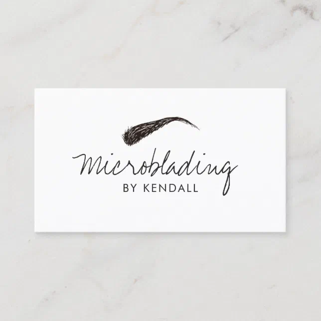 Microblading Eyebrow Symbol Permanent Makeup Card | Zazzle