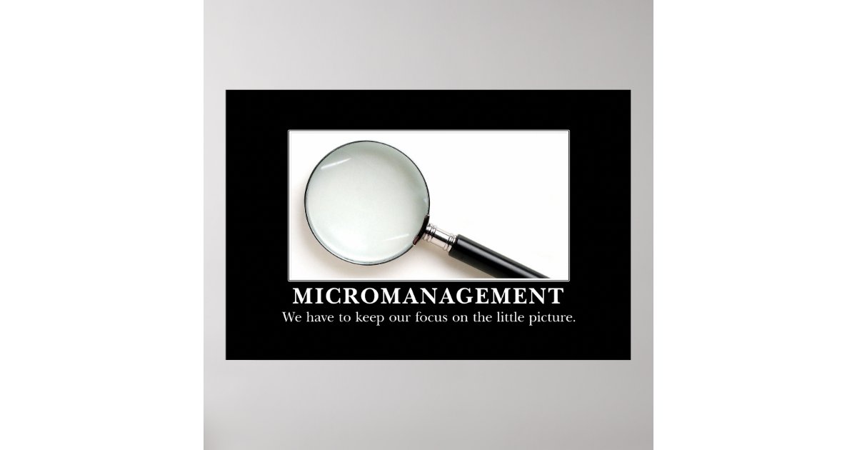 Micromanagement is a successful strategy [XL] Poster | Zazzle