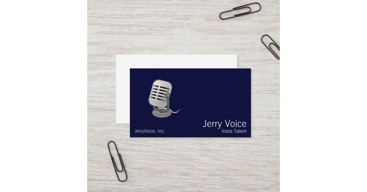 Microphone Business Card | Zazzle