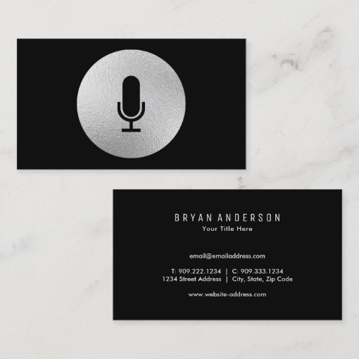 Microphone Business Card | Zazzle