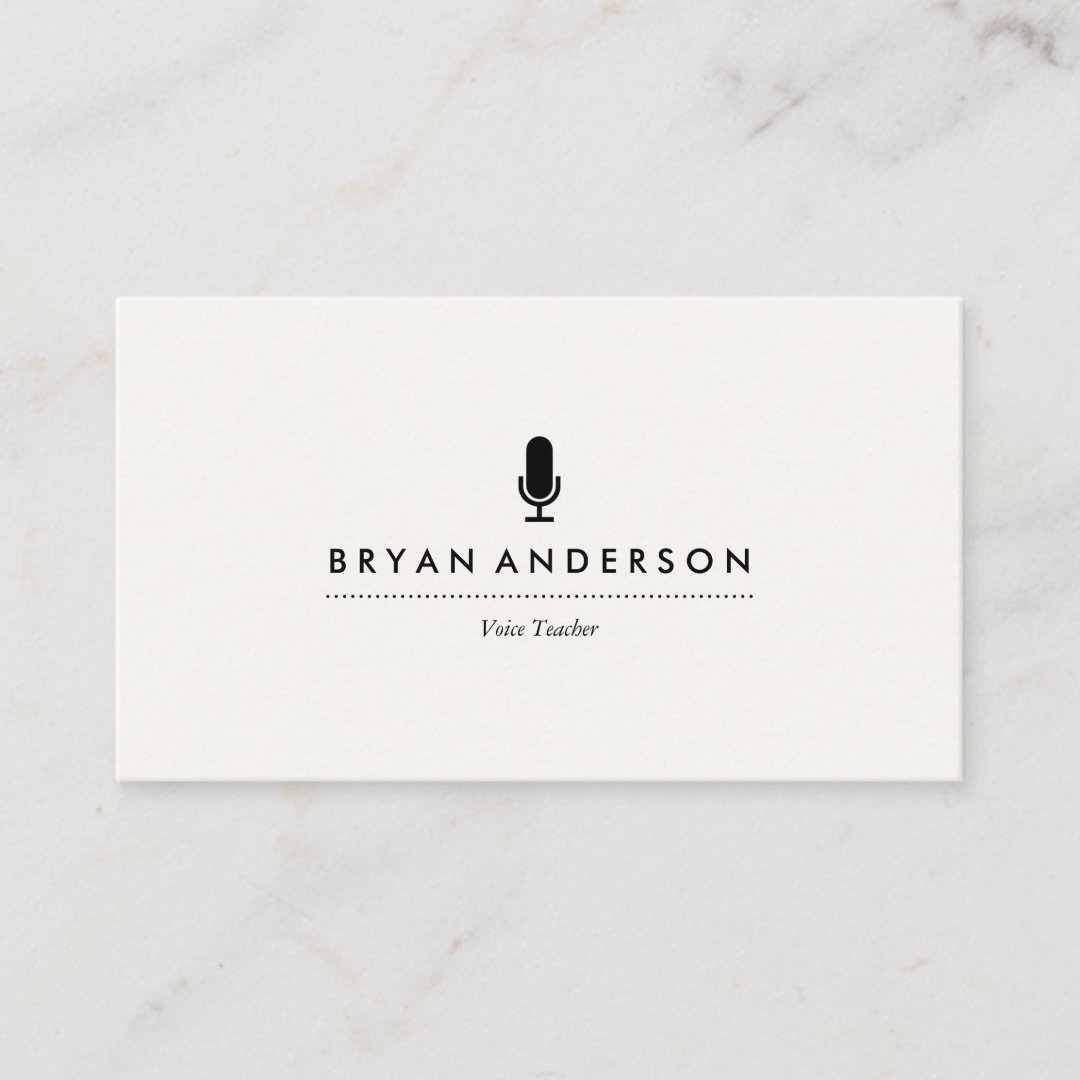 Microphone Business Card | Zazzle
