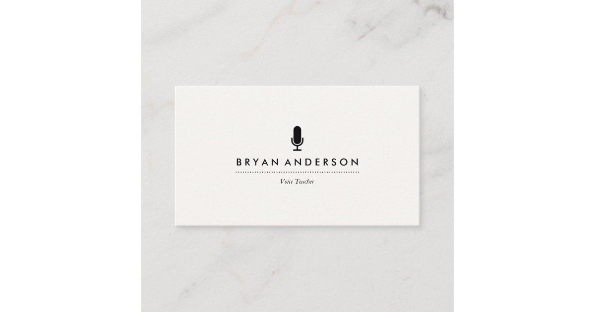 Microphone Business Card | Zazzle