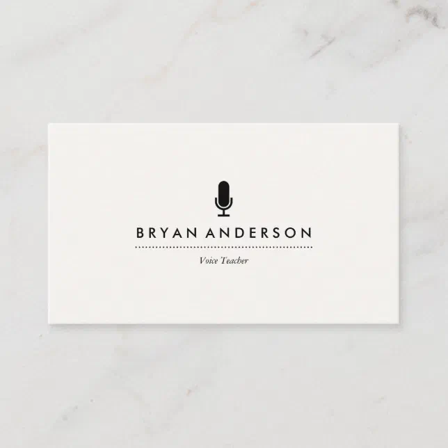 Microphone Business Card | Zazzle