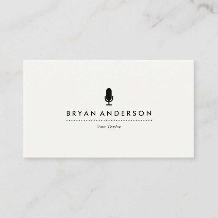 Microphone Business Card | Zazzle