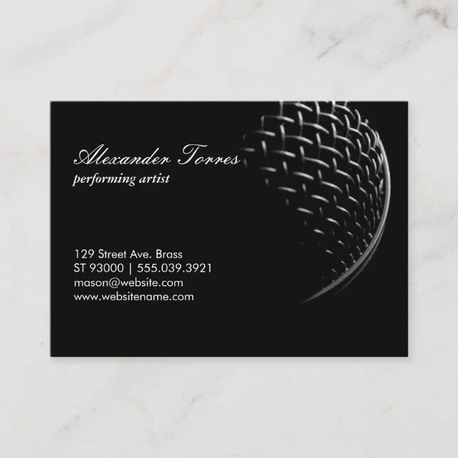 Microphone Business Card | Zazzle