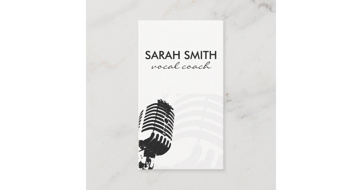 Microphone Business Card | Zazzle