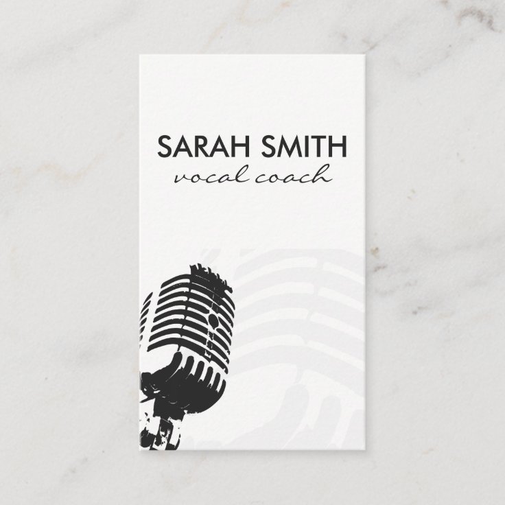 Microphone Business Card | Zazzle