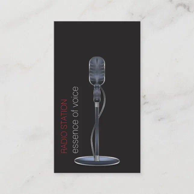 Microphone Business Card | Zazzle