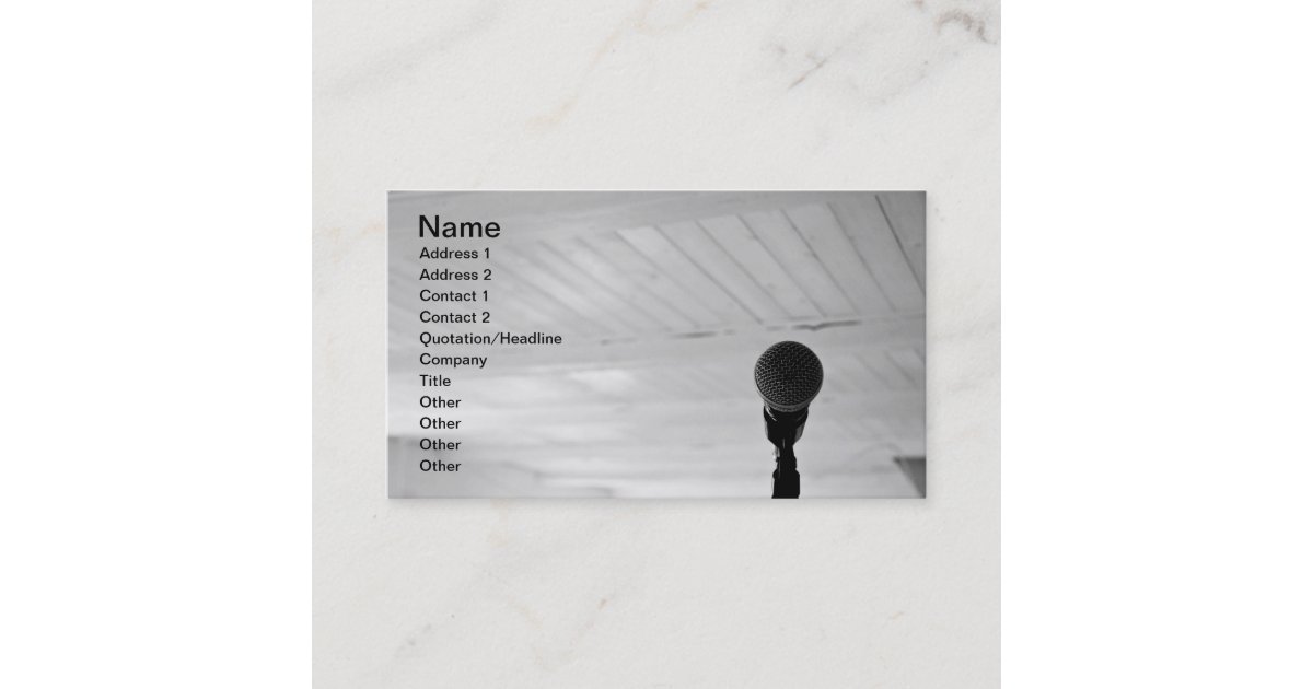 Microphone Business Card | Zazzle