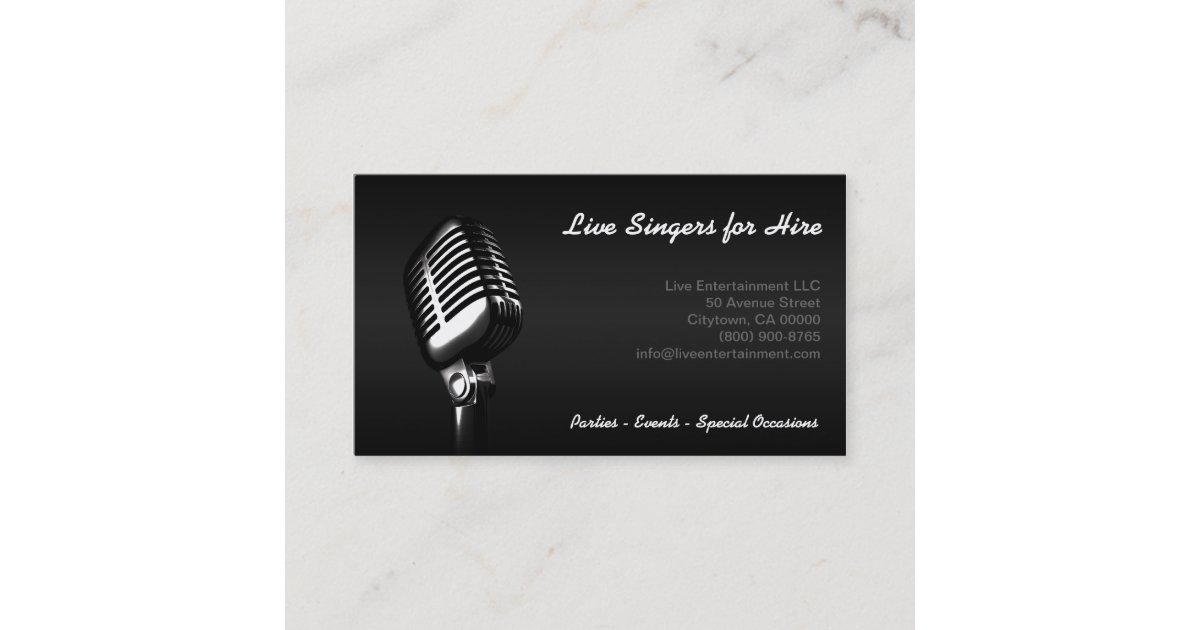 "Microphone" Business Card | Zazzle