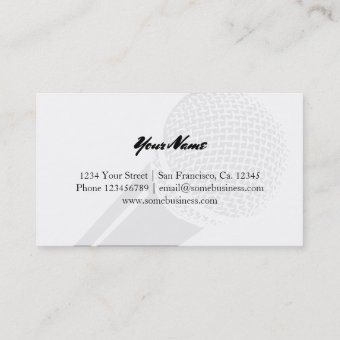 Microphone business card template logo design | Zazzle