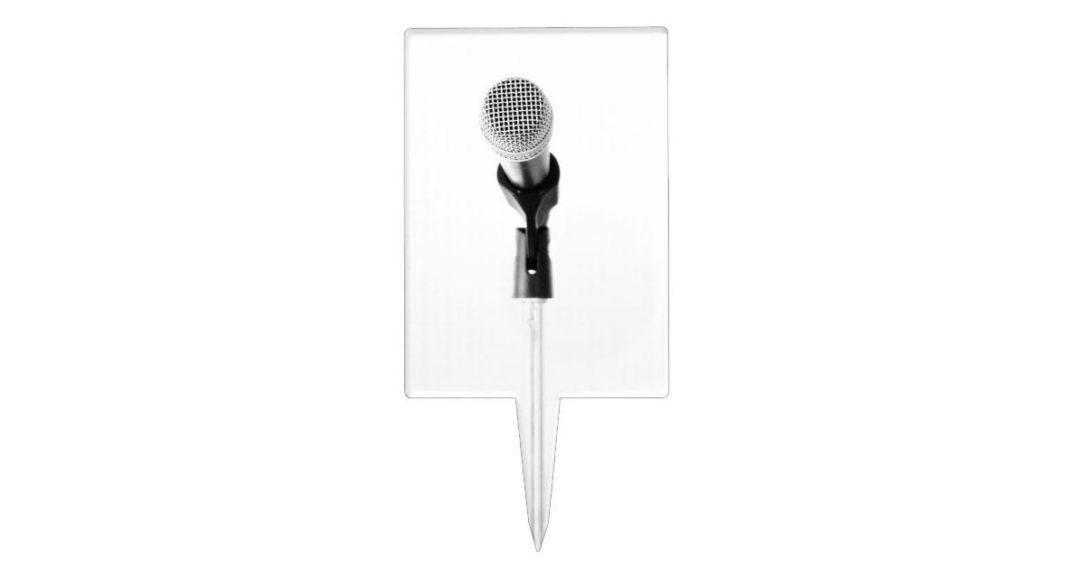 Microphone Cake Topper | Zazzle
