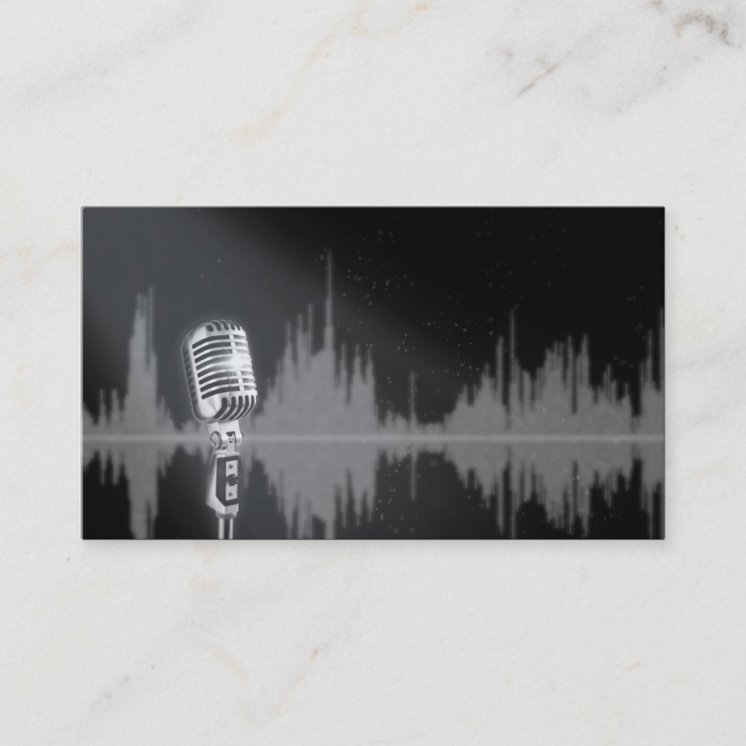 Microphone check 1,2,1,2.............. business card | Zazzle