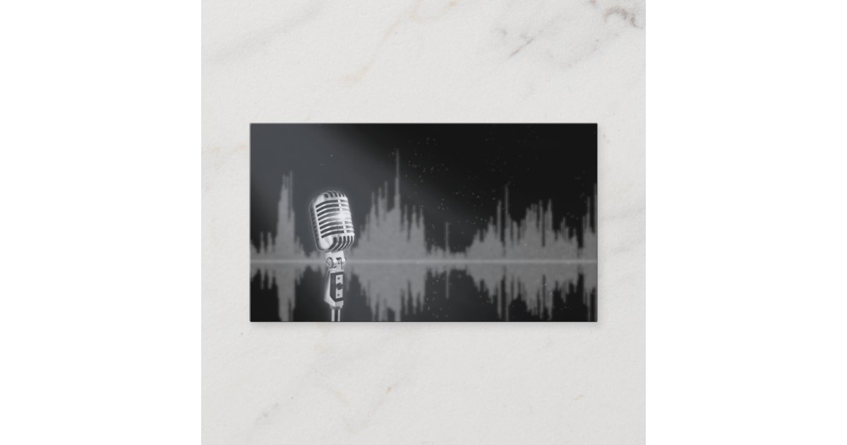 Microphone check 1,2,1,2.............. business card | Zazzle