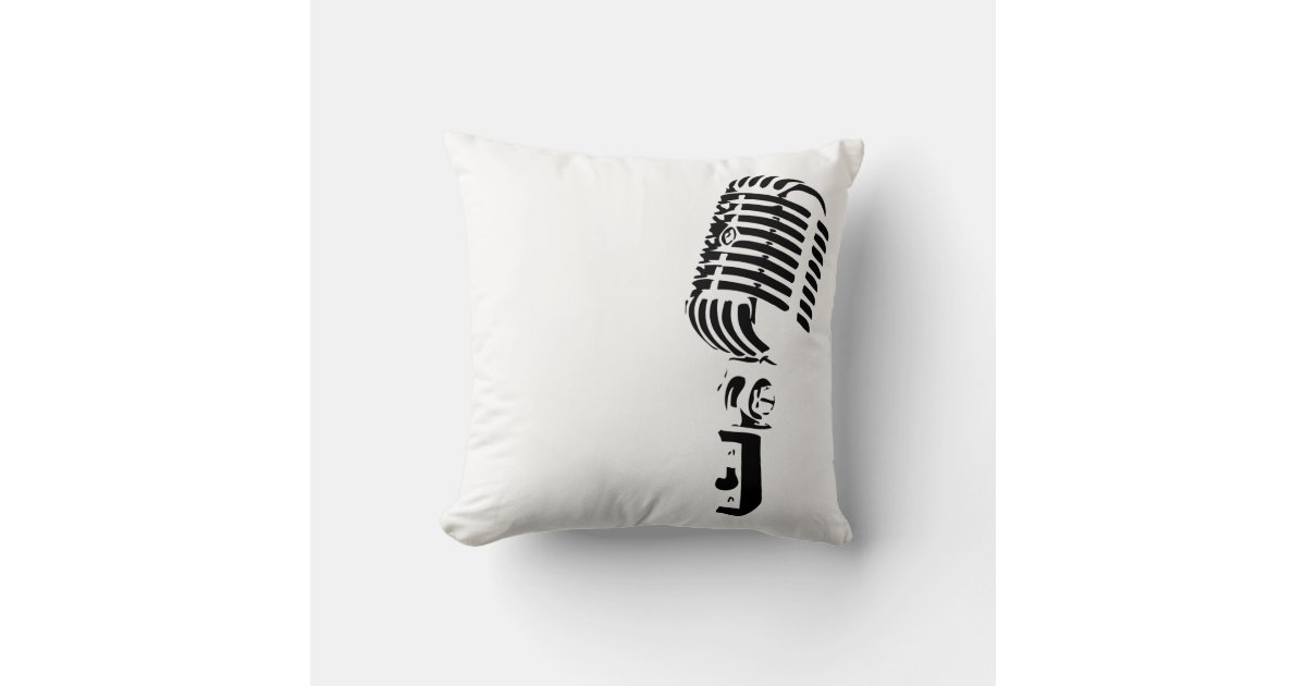 Microphone Home Decoration Throw Pillow | Zazzle