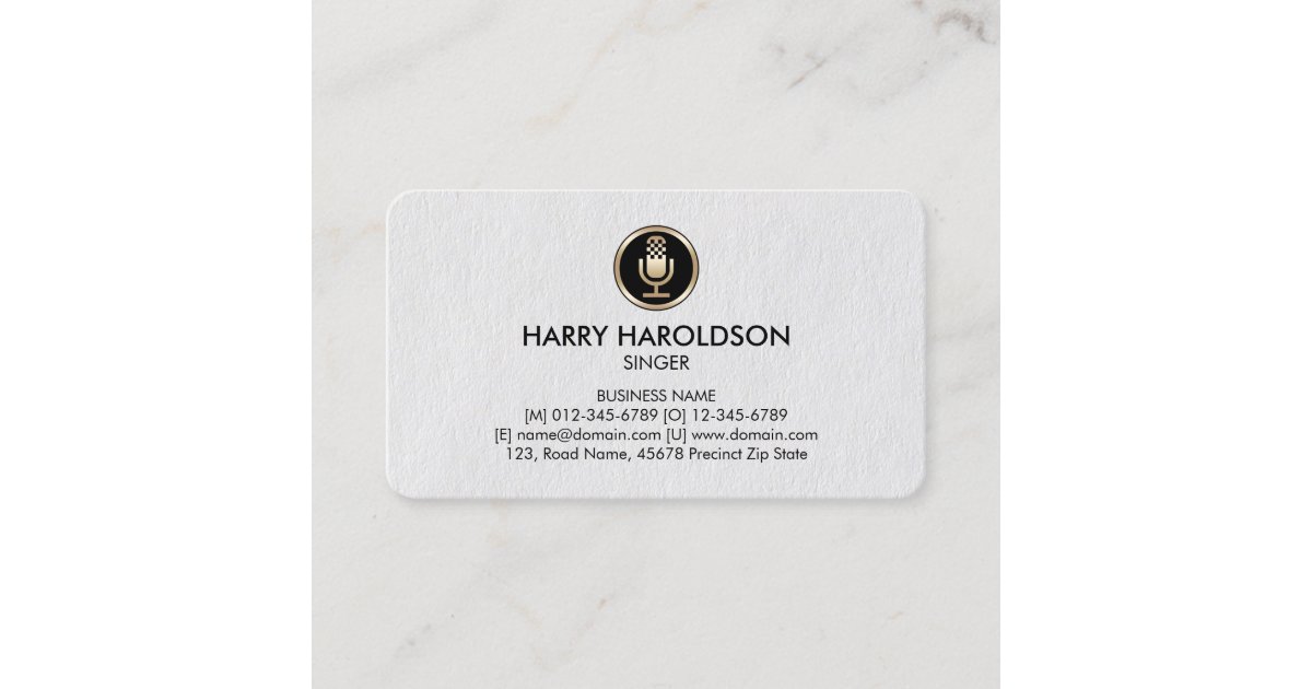 Microphone Icon Singer Premium Business Card | Zazzle