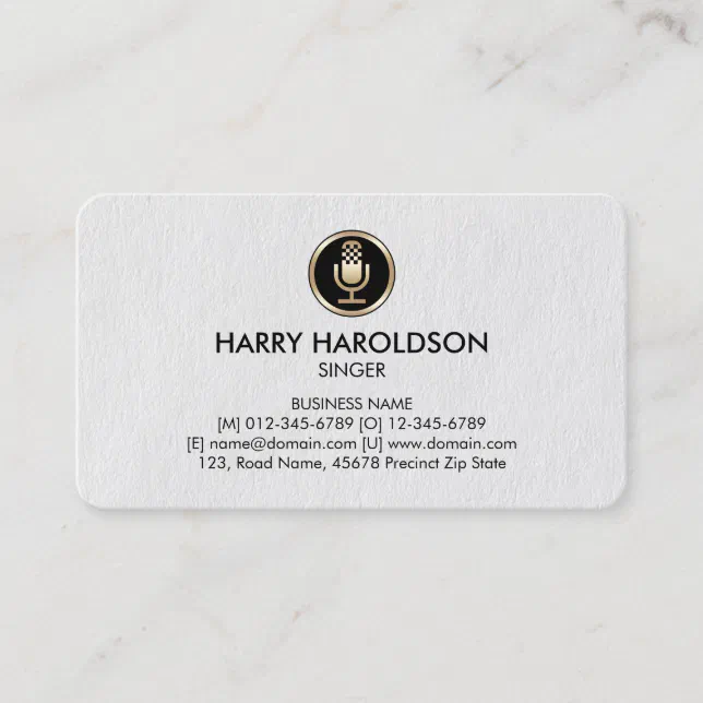Microphone Icon Singer Premium Business Card | Zazzle