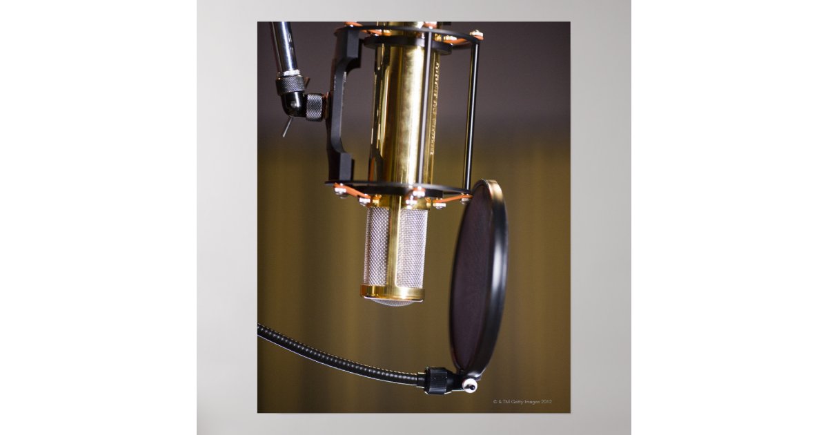 Microphone in Studio Poster | Zazzle