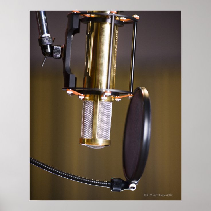 Microphone in Studio Poster | Zazzle