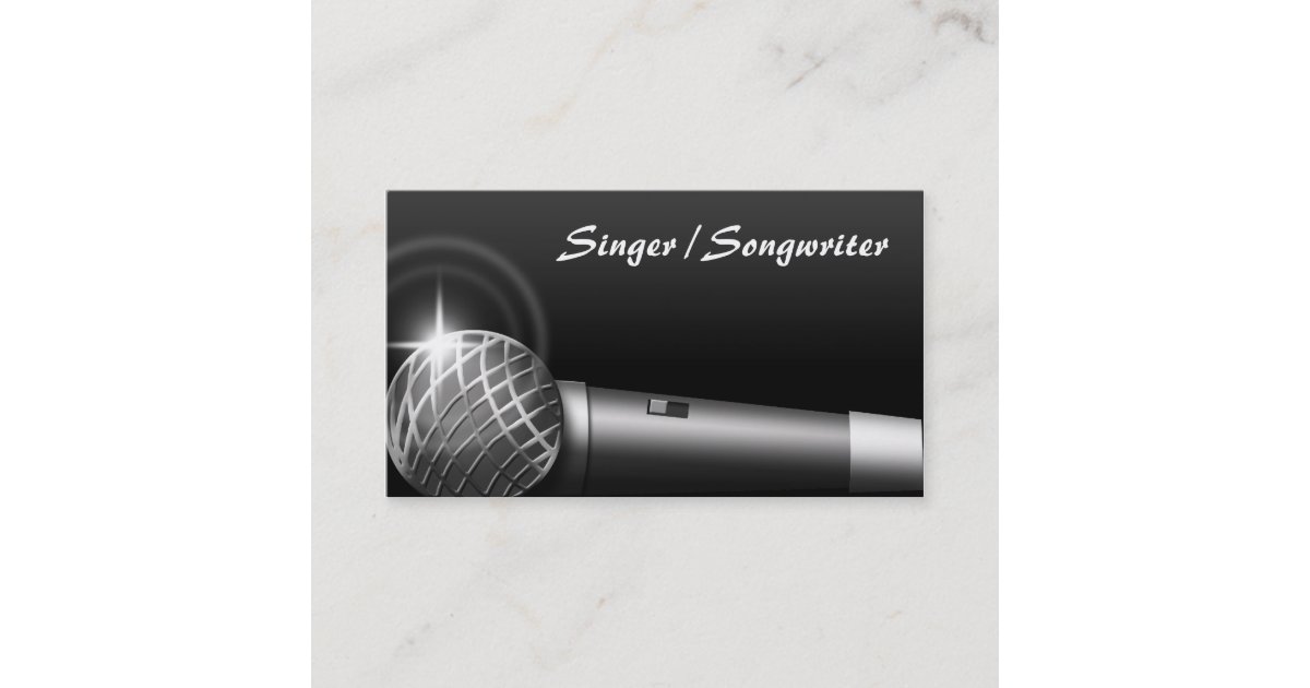 Microphone Music Business Cards | Zazzle