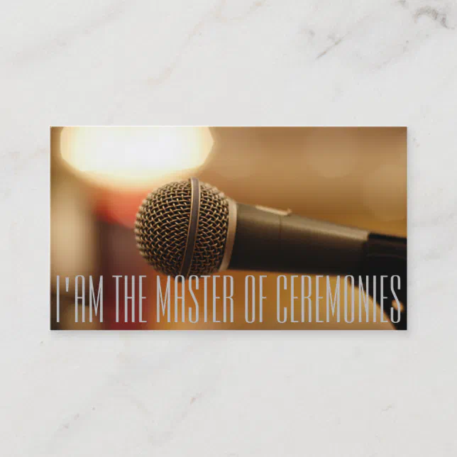 Microphone of MC (Master of Ceremonies) Business Card | Zazzle