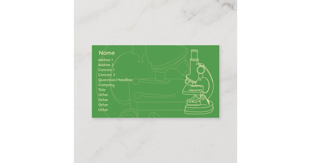 Microscope - Business Business Card | Zazzle