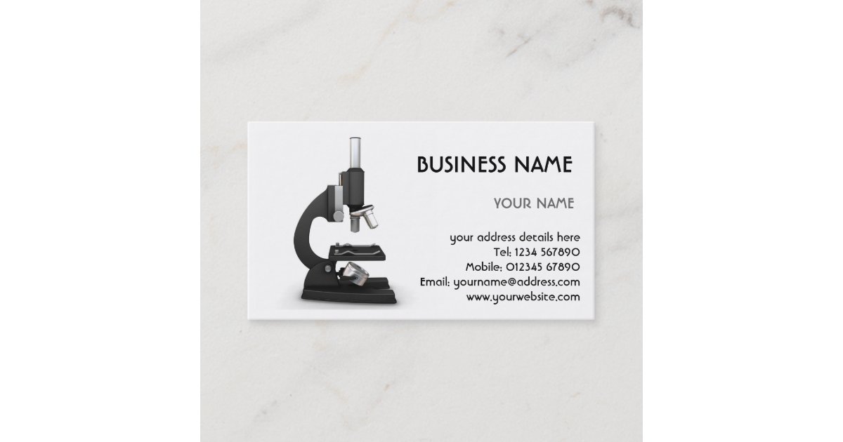 Microscope Business Card | Zazzle