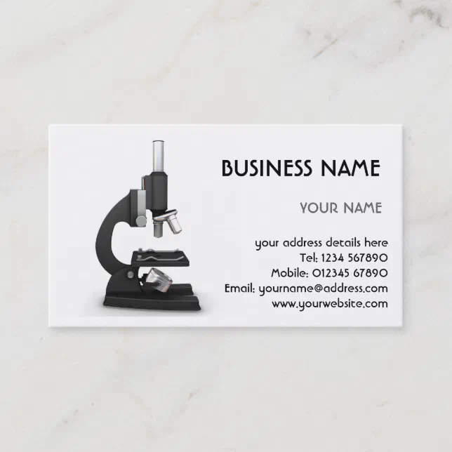 Microscope Business Card | Zazzle