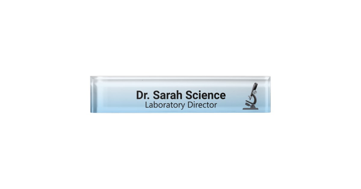 Microscope Desk Name Plate | Zazzle