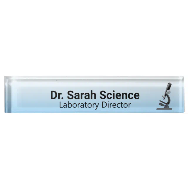 Microscope Desk Name Plate | Zazzle