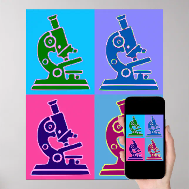 Microscope Pop Art Poster | Zazzle