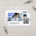 Microscope Scientist Lab QR Code Business Card | Zazzle