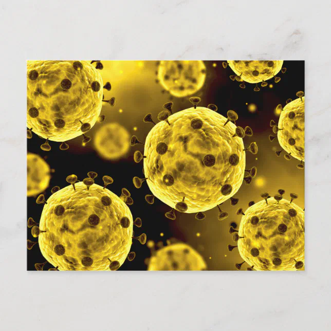 Microscopic View Of Coronavirus Postcard | Zazzle