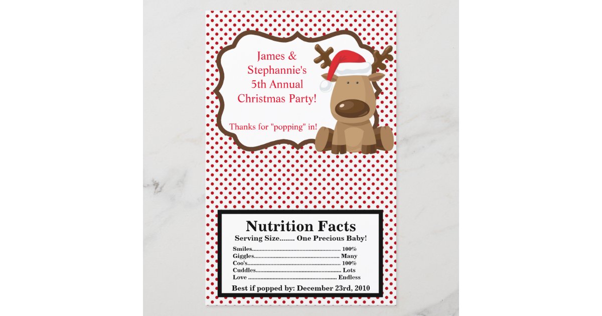 Microwave Popcorn Wrapper Reindeer Christmas XMAS | Zazzle
